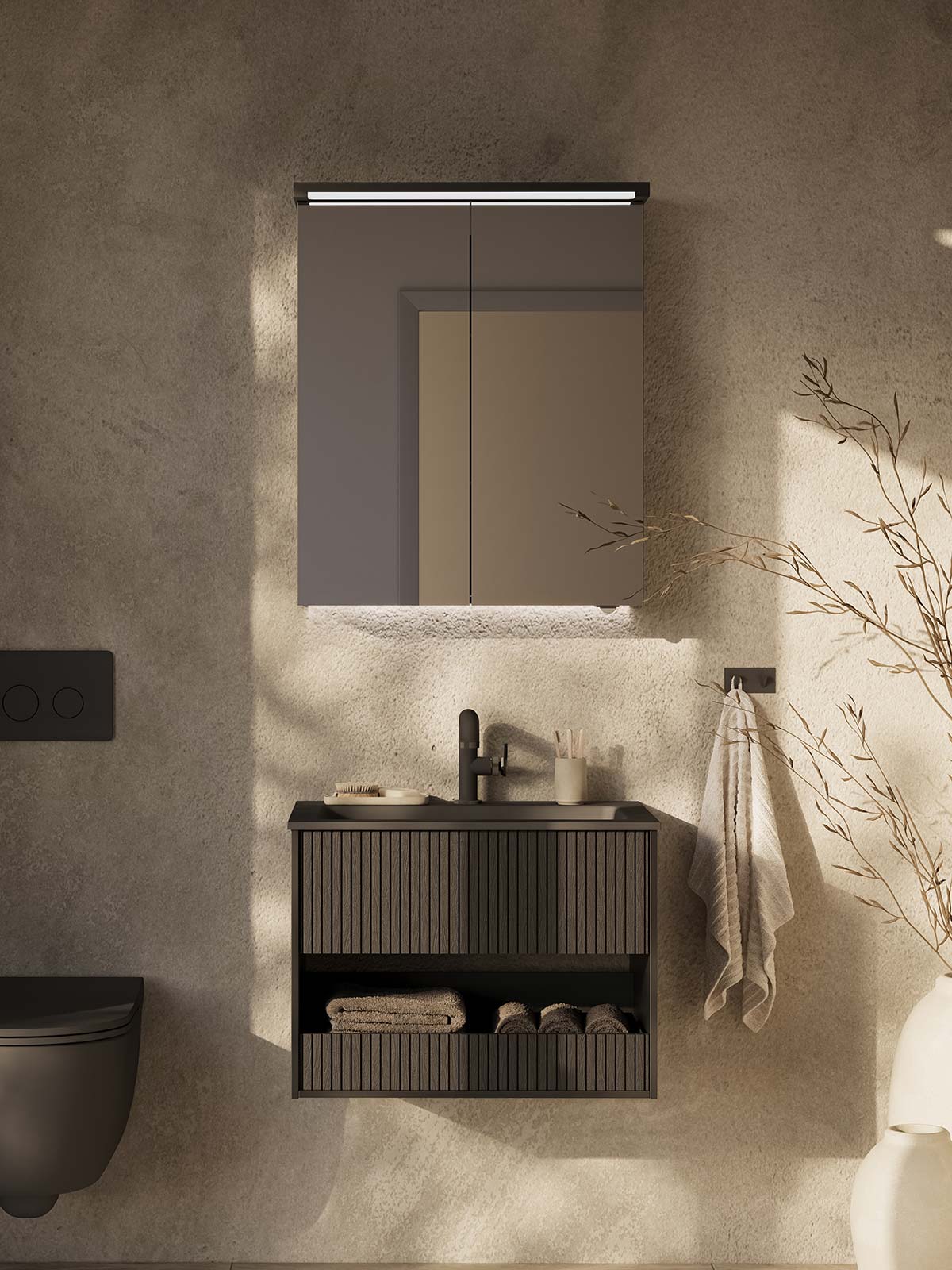 Svedbergs Badrum - Epos | Exklusivt tvättställsskåp med unik förvaring