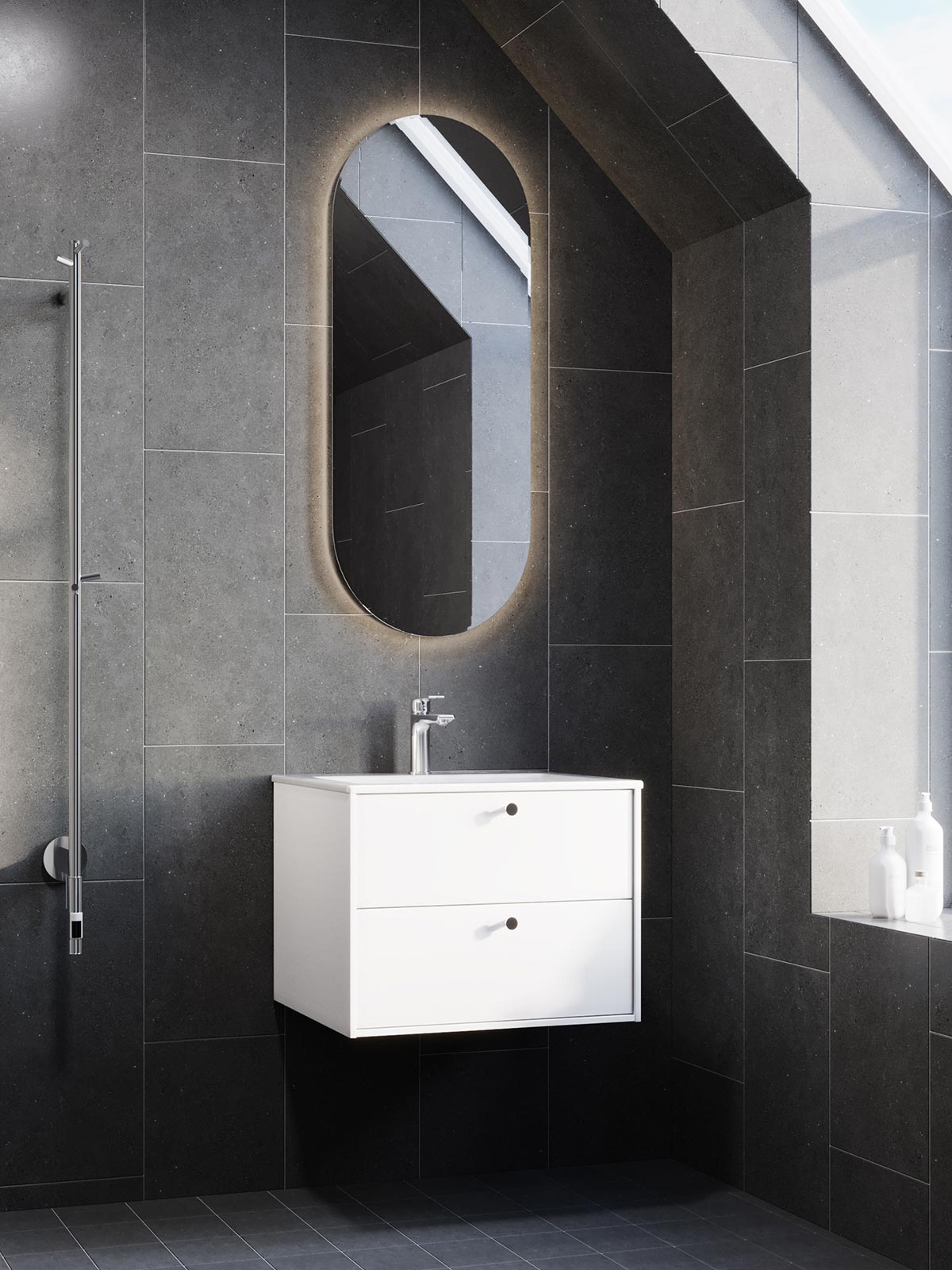 Svedbergs Badrum - Epos | Exklusivt tvättställsskåp med unik förvaring