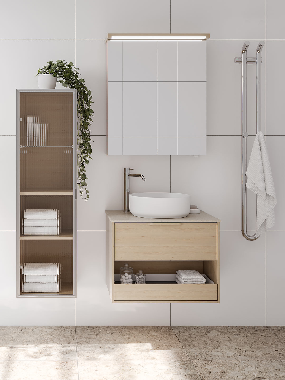 Svedbergs Badrum - Epos | Exklusivt tvättställsskåp med unik förvaring